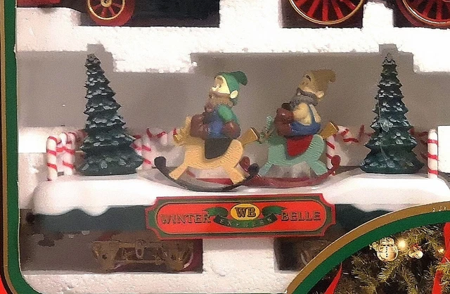 1996 WINTER BELLE Musical Animated Holiday Train Set Headlamp Reverse ...