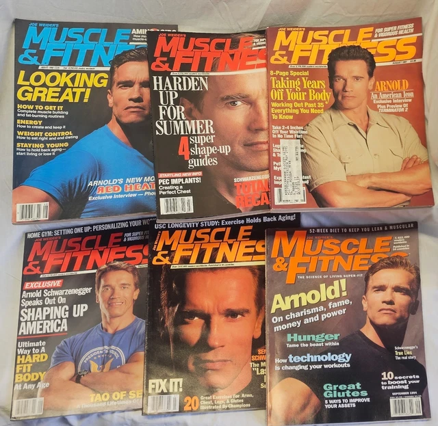 JOE WEIDERS MUSCLE & Fitness Magazine Lot 6 Arnold Schwarzenegger ...