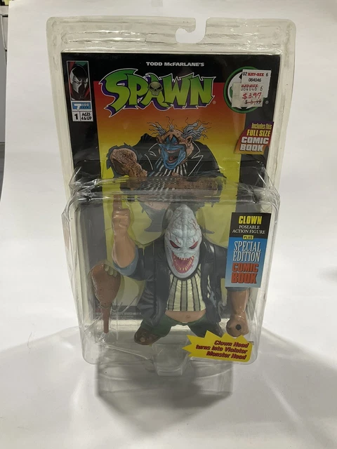 CLOWN SPAWN ACTION Figure In Package Has Damage Toy McFarlane Todd Toys ...