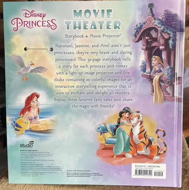 DISNEY PRINCESS MOVIE Theater Storybook Movie Projector Hardback Or disney-princess-movie-theater-storybook-movie-projector-hardback-or