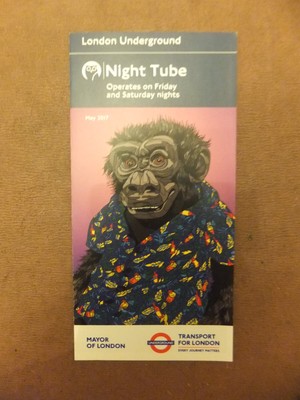 LONDON UNDERGROUND POCKET Night Tube Map - May 2017 Transport For ...