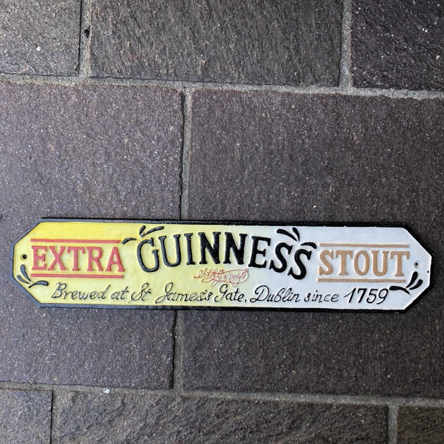 GUINNESS EXTRA STOUT Cast Iron Sign £35.00 - PicClick UK