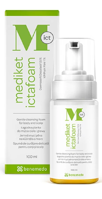 MEDIKET ICTAFOAM 100ML effective washing foam for the body, scalp and ...