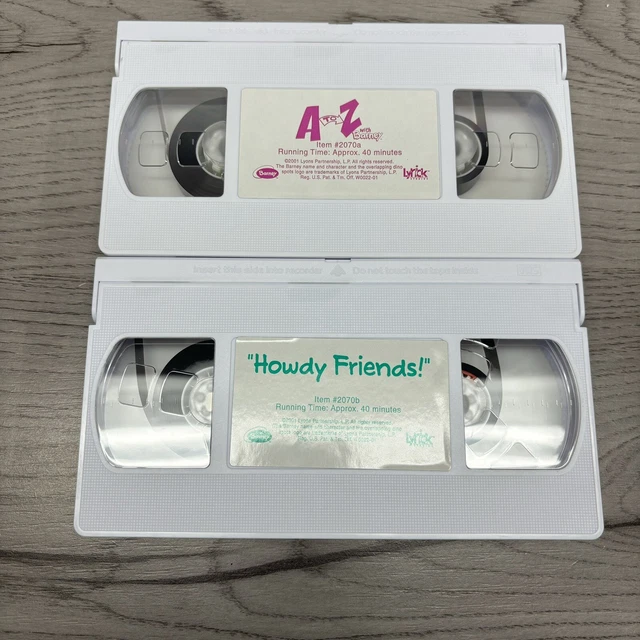 BARNEY VHS LOT: A to Z With Barney & Howdy Friends! Learn The Alphabet ...