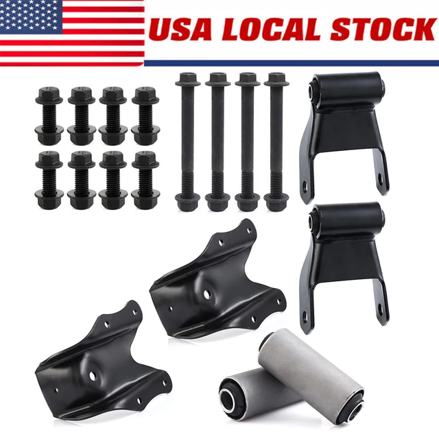 REAR LEAF SPRING Shackle Bracket Hanger Kit for 80-96 Ford F150 F250 ...