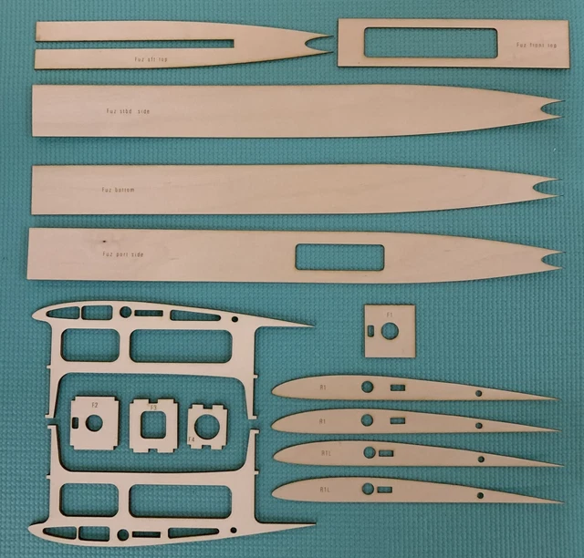 THERMAL MAGIC LIGHT - RC 2M Model Glider ~ Laser-cut Balsa "RIB ...