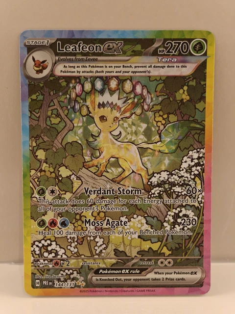 NM! LEAFEON EX (144/131) Prismatic Evolutions Special Illustration ...