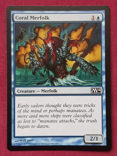 MAGIC THE GATHERING 2014 CORE SET M14 CORAL MERFOLK blue card MTG EUR 4 ...