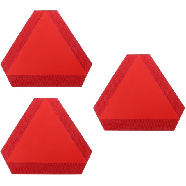 3 COUNT REFLECTIVE Warning Sign Board Safety Signs Slow Moving Vehicle ...