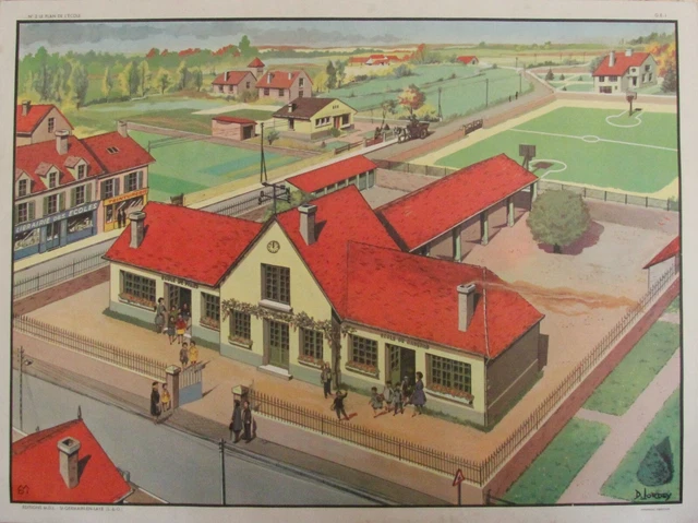 AFFICHE SCOLAIRE GÉOGRAPHIE MDI les points cardinaux plan de l'école N ...