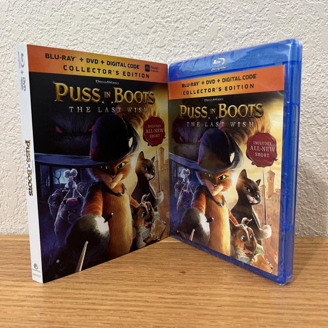 PUSS IN BOOTS: The Last Wish (Blu-Ray/DVD/Digital, 2023) Collector’s w ...