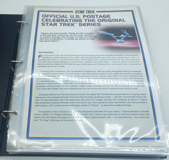 RARE ORIGINAL STAR Trek Complete Full Set Official U.S. Postal Stamp ...