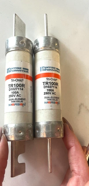 FERRAZ SHAWMUT TR100R 100 AMP 250 VOLT TRI-ONIC FUSE LOT of (2) EUR 36 ...