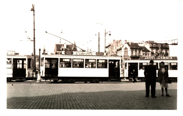 ORIGINAL REAL PHOTOGRAPH Tram Brussels 1154 tramcar circa 1940 vintage ...