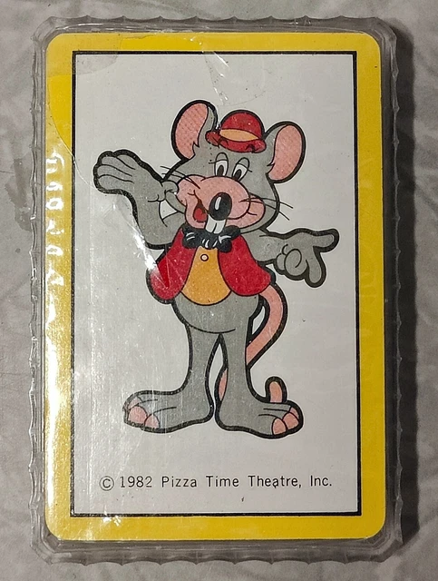 VINTAGE 1982 PIZZA Time Chuck E Cheese Theatre Playing Deck Showbiz ...