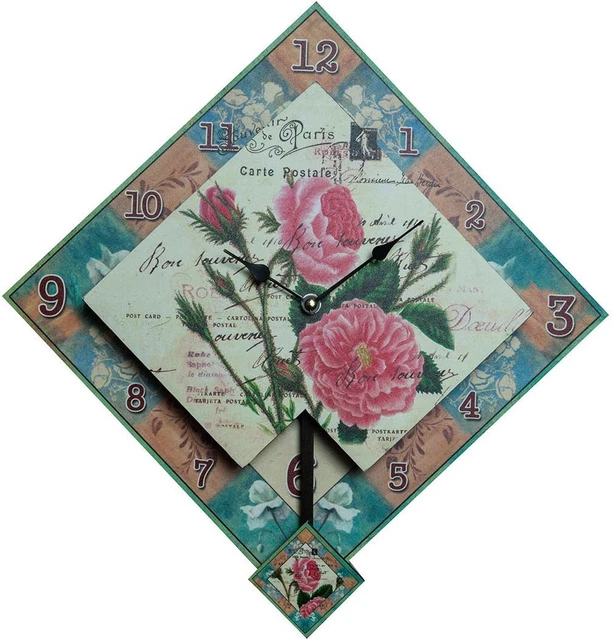 PENDULE BISCOTTINI À Suspendre En Bois MDF Mécanisme À Pile 30x5,5x30 ...