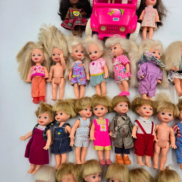 BARBIE DOLL KELLY And Tommy Lot of 24 Dolls Power Wheels Jeep Sister ...