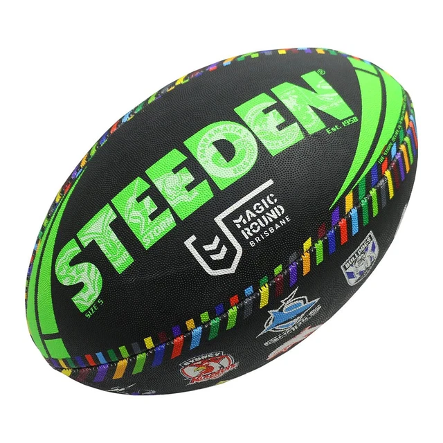 2023 OFFICIAL MAGIC Round Replica NRL Steeden Rugby League Football ...