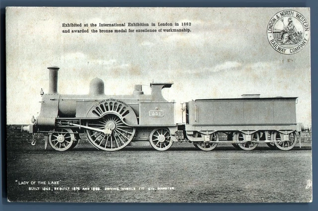 VINTAGE LNWR POSTCARD Lady of the Lake 531 Steam engine Train ...