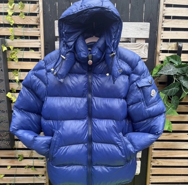 MEN’S MONCLER MAYA Dark Blue , Worn 2/3 Times, No Marks Or Tears £182. ...