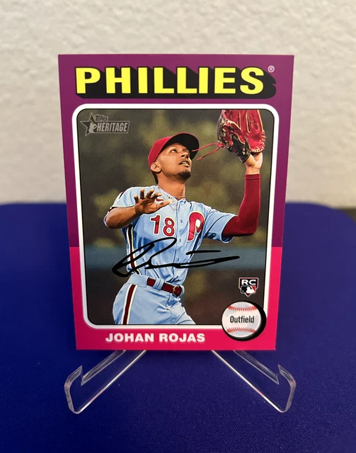 JOHAN ROJAS 2024 Topps Heritage VARIANTE UNIFORME THROWBACK SSP ...