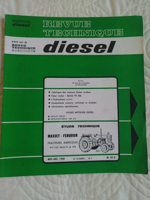 REVUE TECHNIQUE TRACTEUR MASSEY FERGUSON 165 mark 3 et 178 perkins 4.212 4.248 EUR 39,00 ...