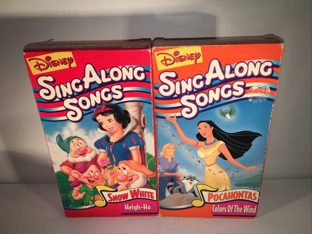 DISNEY SING ALONG Songs Snow White Heigh-Ho & Pocahontas Colors Of The ...