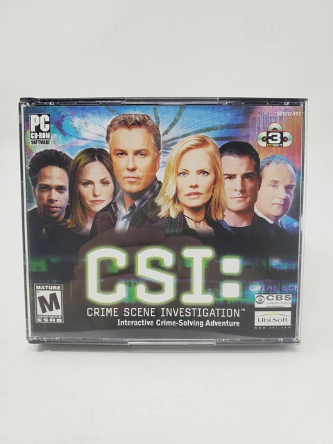CSI CRIME SCENE Investigation PC CD-ROM Game 2003 Ubisoft CBS TV Show ...