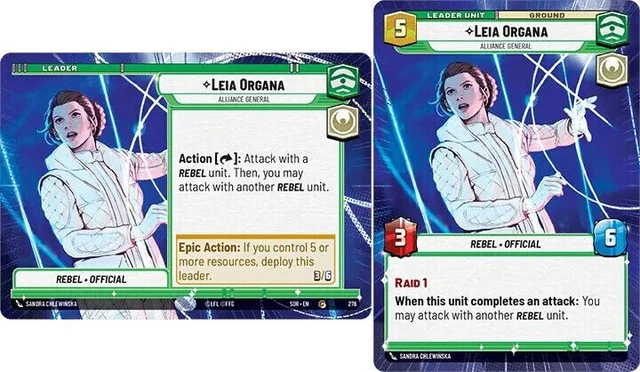 1 X LEAH Organa hyperspace Star Wars étincelle illimitée de rébellion EUR 2,21 - PicClick FR