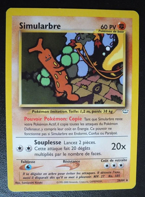CARTE POKÉMON SIMULARBRE 26/64 - Neo Revelation - Rare - Fr - Comme neuve EUR 8,90 - PicClick FR