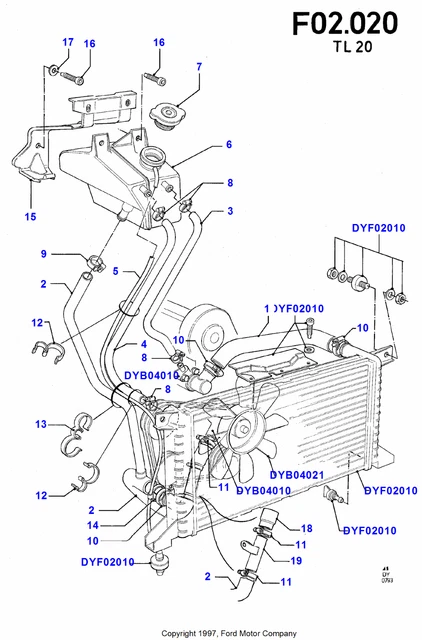 FORD TRANSIT MK3 91-94 Coolant Hose Item 18 In Diagram 7004752 £39.95 ...