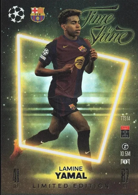 TOPPS MATCH ATTAX 2024/2025 Lamine Yamal Limited Time To Shine ...