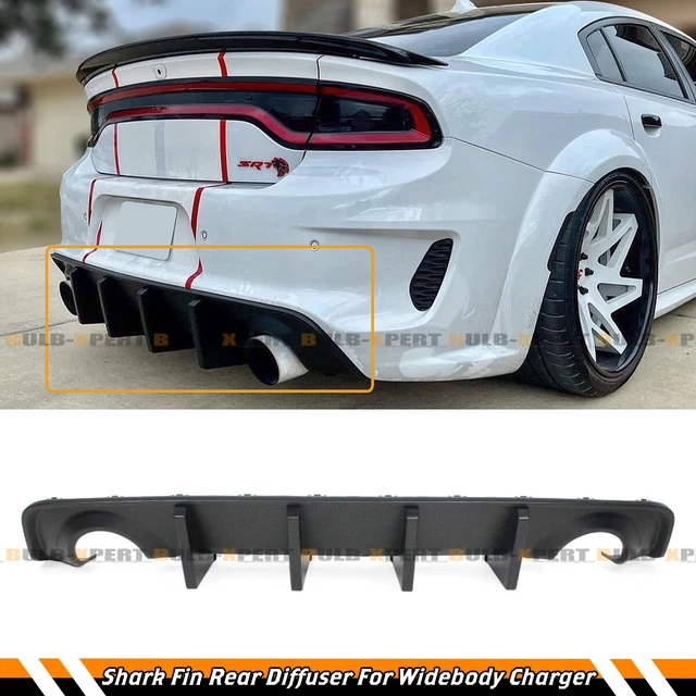 FOR 2020-2023 DODGE Charger SRT Hellcat Widebody Shark Fin Rear Bumper ...