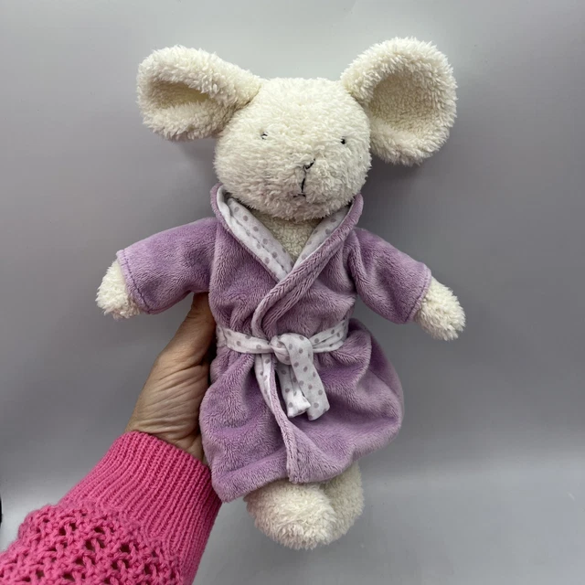 JELLYCAT JELLY KITTEN Beddy-bye Mouse In Dressing Gown Plush Soft Toy ...