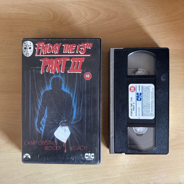 FRIDAY THE 13TH PART 3 (III) Big Box Horror VHS Video, Jason Vorhees £ ...