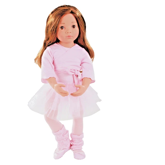GÖTZ PUPPE MULTIGELENK Hartkörper lange braune Haaren Sophie 45 cm Art ...