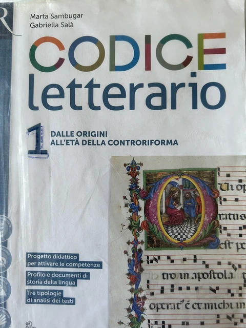 CODICE LETTERARIO, DALLE origini all’età’ della controriforma. EUR 16,00 - PicClick IT
