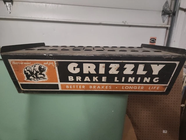 VINTAGE 1950’S ORIGINAL Grizzly Brake Lining Catalog Store Counter ...
