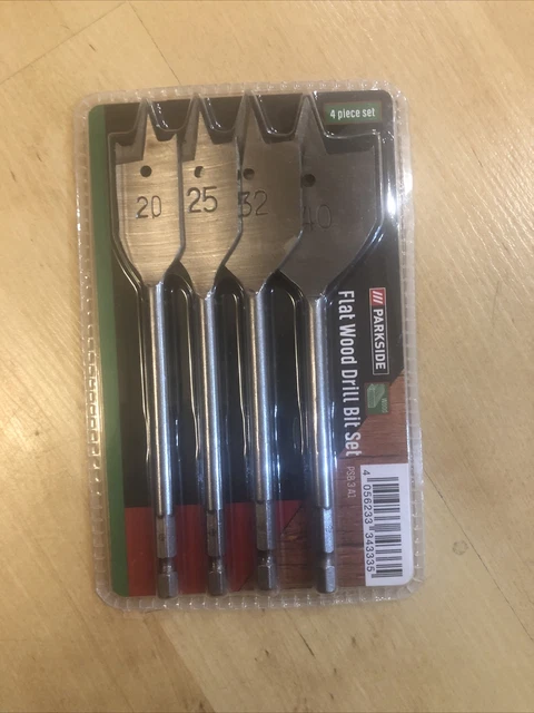 PARKSIDE FLAT SPADE Hole Saw,Wood Drill Bit Set PSB 3 A1 - 4 Pieces 20 ...