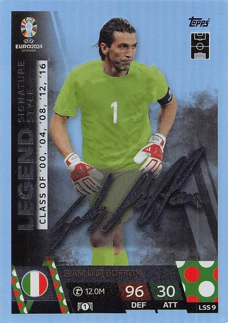 CARTE MATCH ATTAX Euro 2024 Gianluigi Buffon style signature légende ...