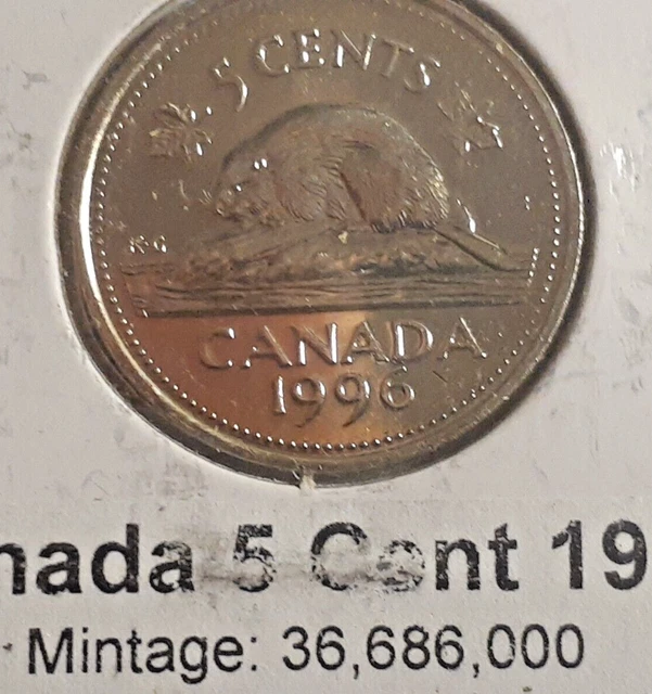 RARE CANADA 5 Cent 1996 Far 6 And Near 6 Excellent looking set low ...