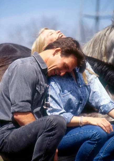 PATRICK SWAYZE WITH his wife Lisa Niemi at home on their ranch in - Old ...