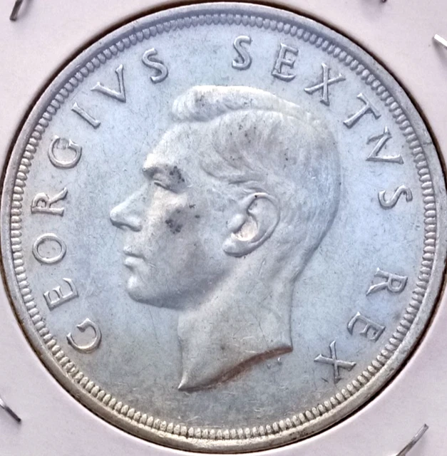1952, SOUTH AFRICA, 5 shillings, Silver 500 °%, 0.4546 asw, XF $65.00 ...