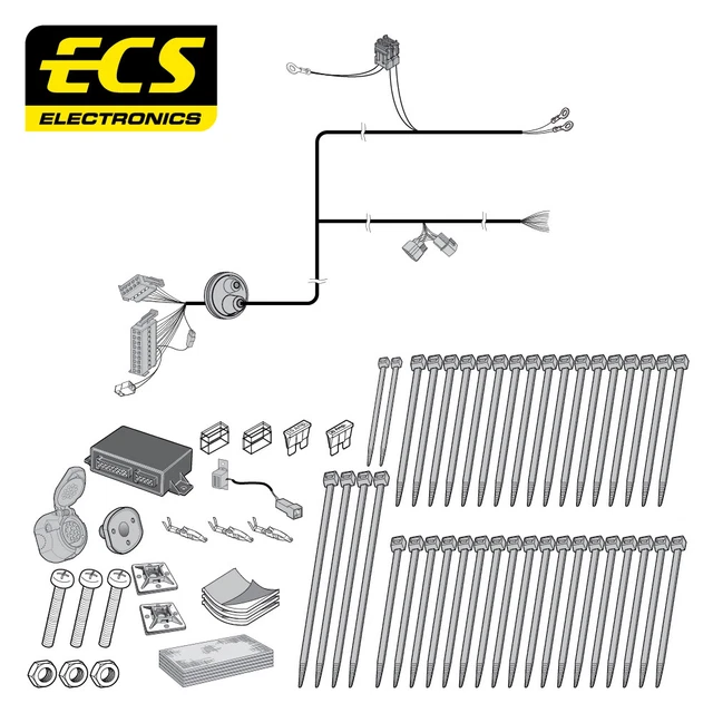ECS 13 PIN Car Specific Towbar Electrics Wiring For Mitsubishi L200 ...