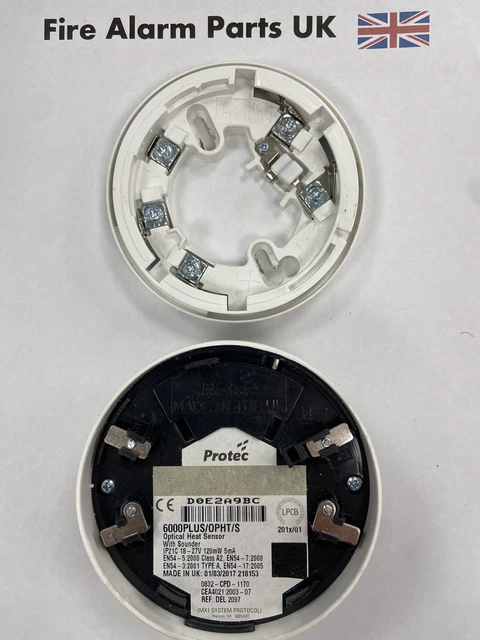 PROTEC OPTICAL HEAT Sensor w/ sounder 6000PLUS /OPHT/S Smoke Detector incl Base £16.50 - PicClick UK