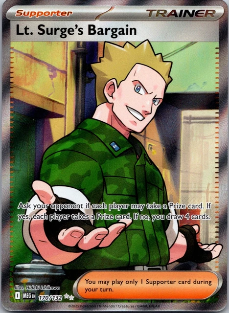 LT. SURGE'S BARGAIN ME01: Mega Evolution 170/132 NM $3.83 - PicClick CA
