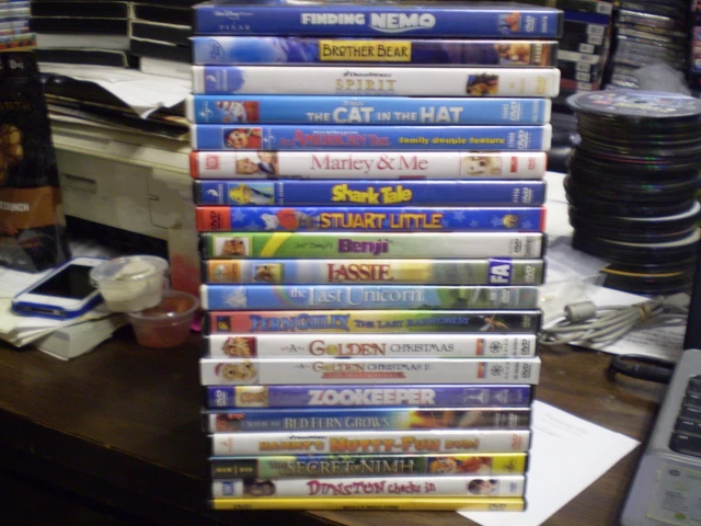 .(21) CHILDREN'S ANIMAL DVD Lot: Disney Finding Nemo Brother Bear ...