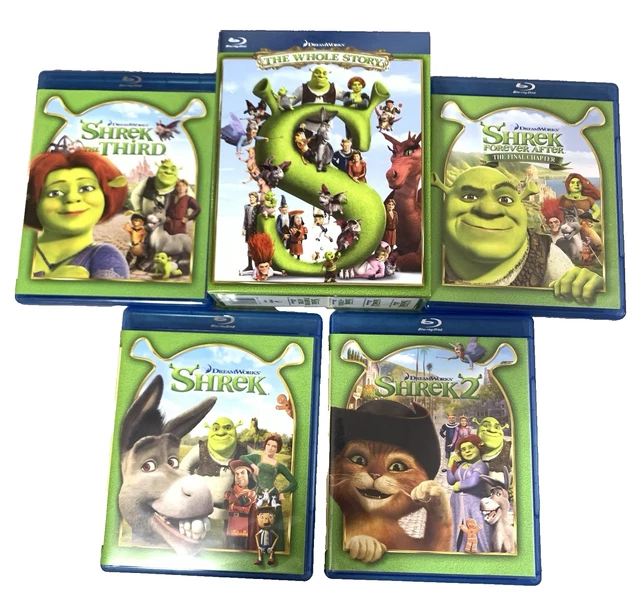 SHREK THE COMPLETE Collection Blu-ray 4-Disc Set Shrek 2 The Third ...
