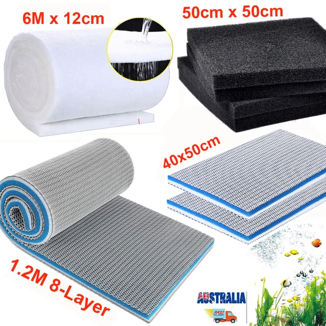 AQUARIUM SPONGE FILTER Media Mat Sump Filters for Fish Tank Pond Foam ...