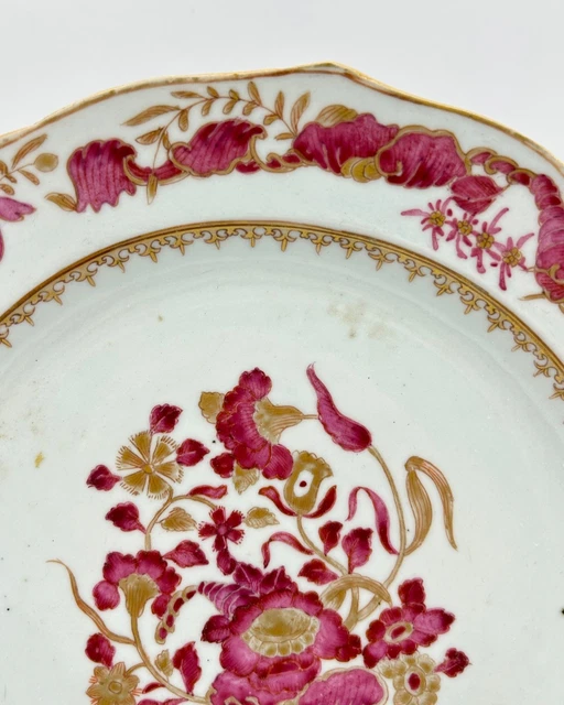 18TH C CHINESE Export Famille Rose Porcelain Plate Qianlong Period 1736 ...